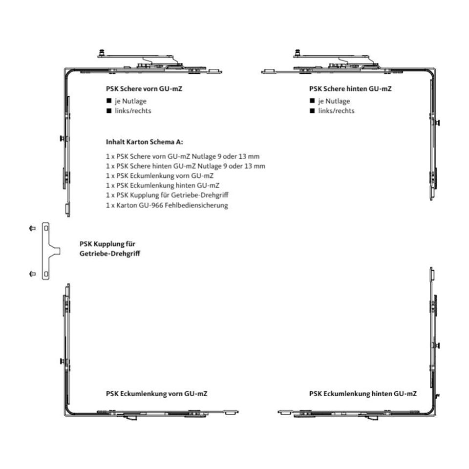 GU 966 PSK SE Karton Schere mit Z. WK 2 rechts, 13 mm | KOCH Freiburg GmbH