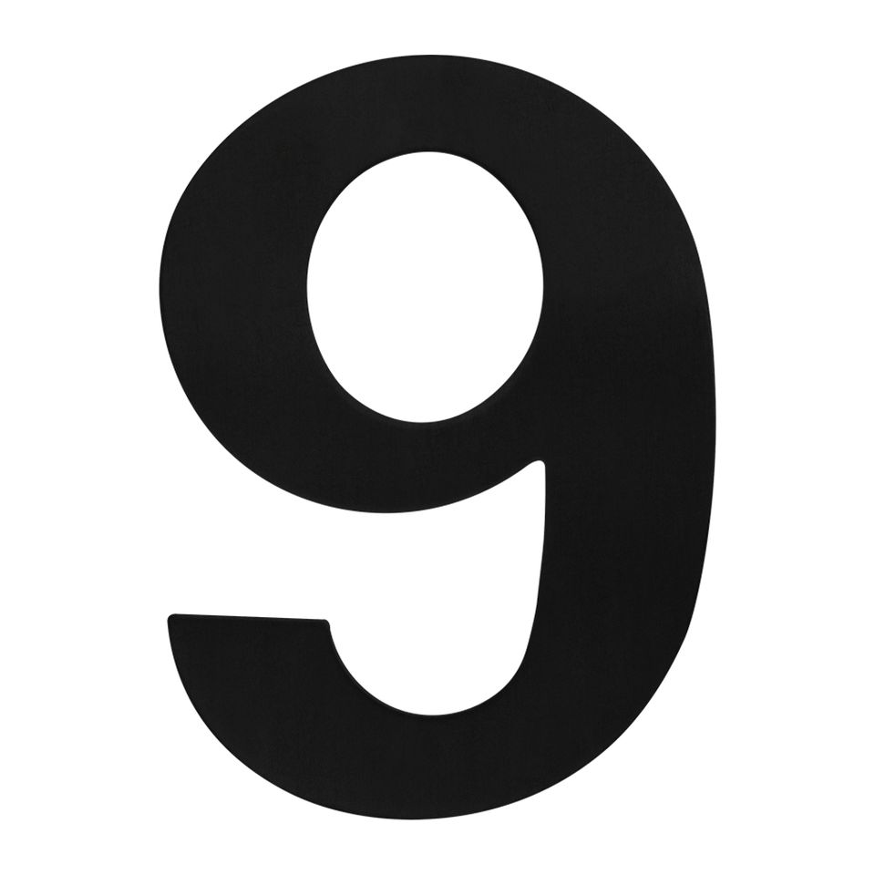 Hausnummer Zahl 9 Kosmos schwarz Höhe 150mm EZ205 9 83 | KOCH Freiburg GmbH