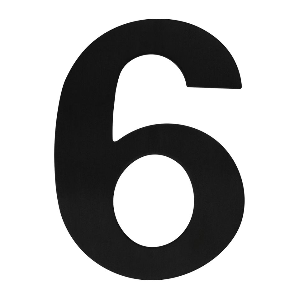 Hausnummer Zahl 6 Kosmos schwarz Höhe 150mm EZ205 6 83 | KOCH Freiburg GmbH