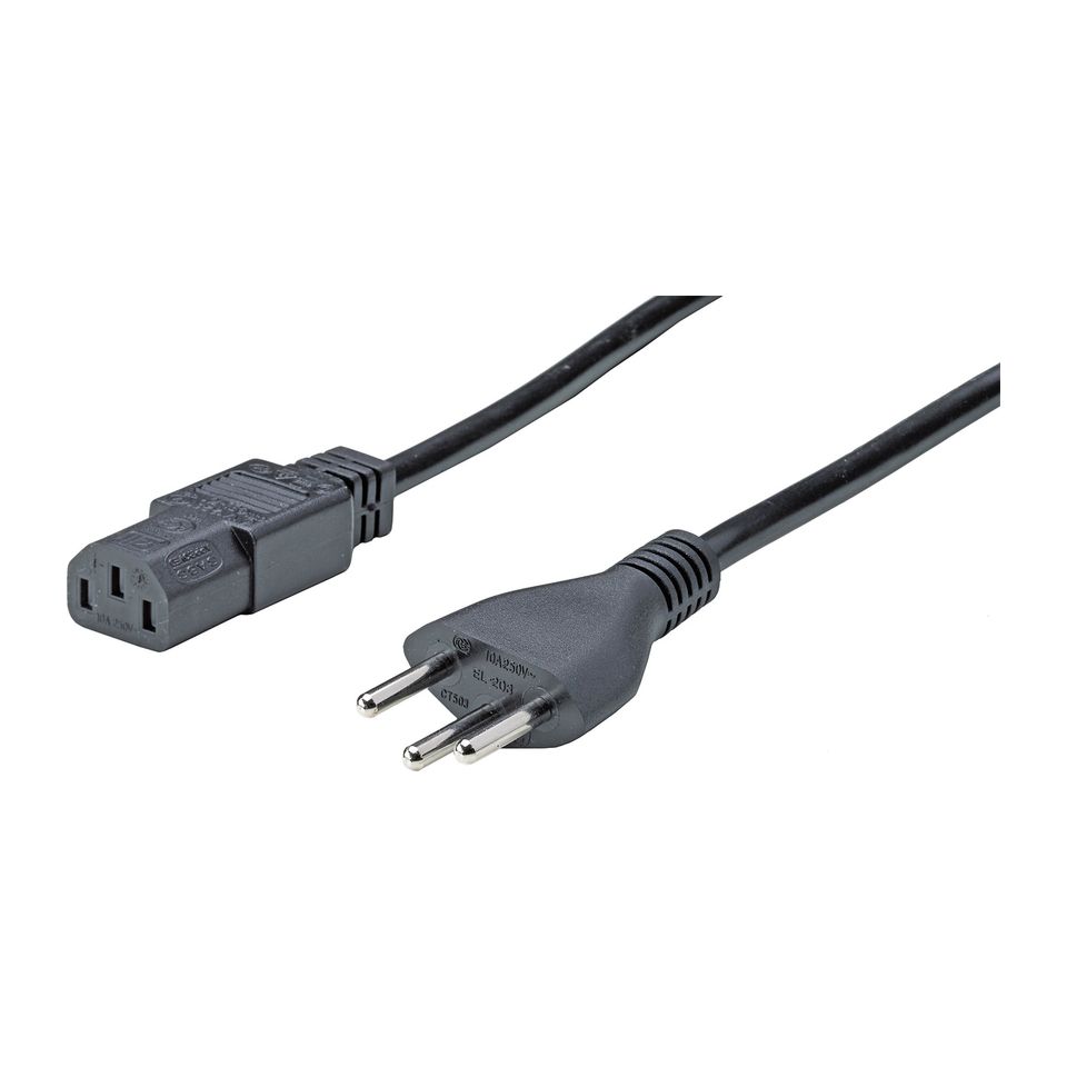 Netzkabel, Typ J, Schweiz, 3000 mm | KOCH Freiburg GmbH