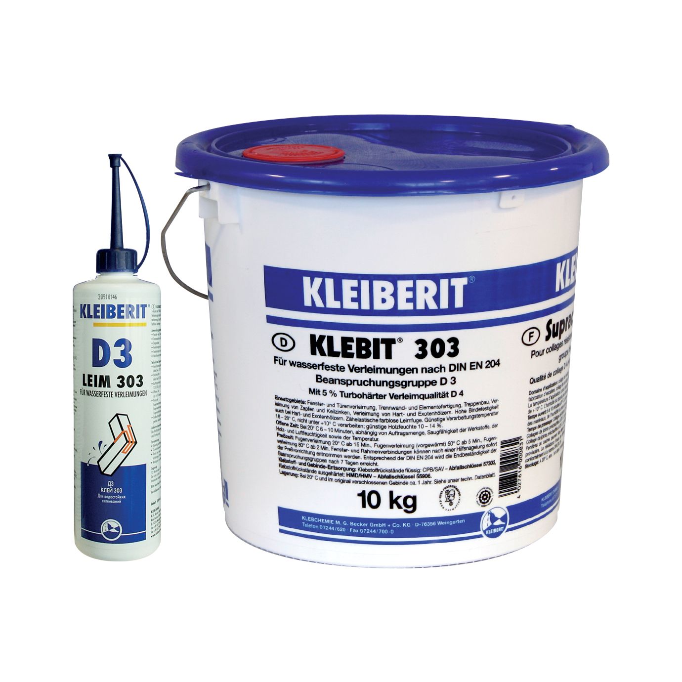 Kleiberit Einkomponenten-D3-Leim 303 10,0 kg Eimer | KOCH Freiburg GmbH