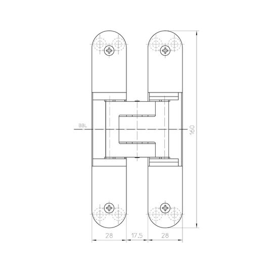 SIMONSWERK verdecktliegendes Türband TECTUS® TE 340 3D, naturfarbig ...